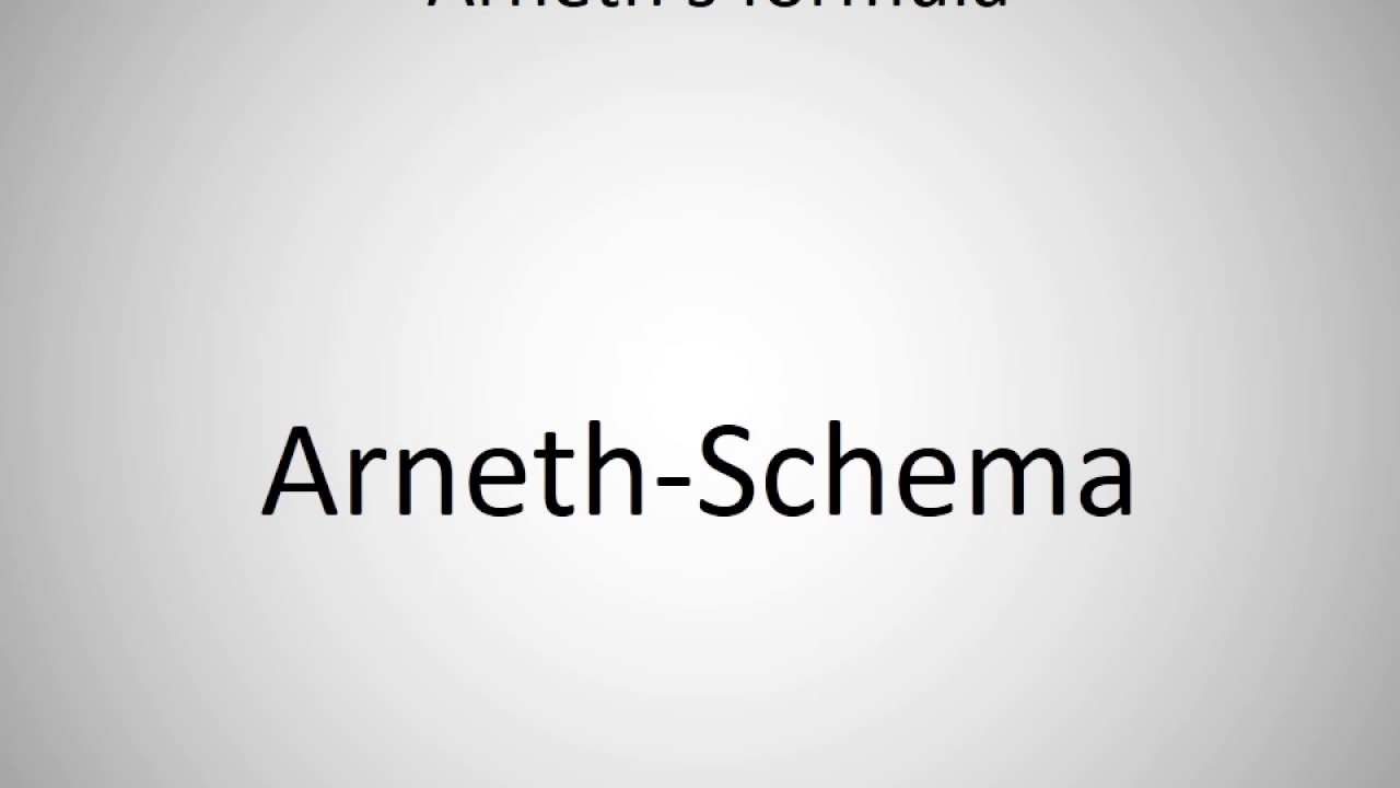 How to say Arneth's formula in German? - YouTube