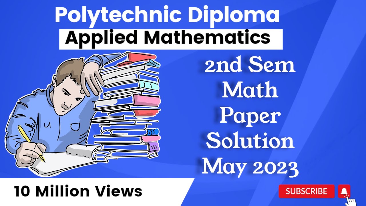 2nd sem Math paper solution may 2023 - YouTube