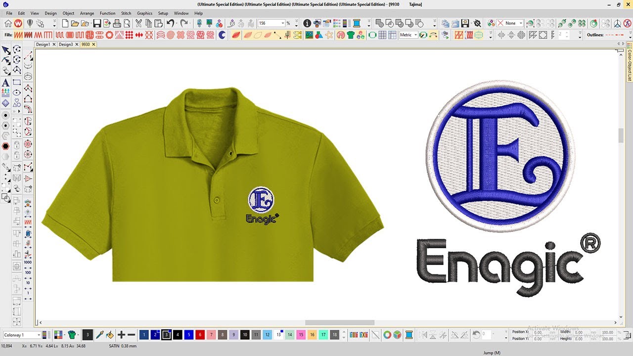 Enagic Embroidery logo for Polo Shirt - YouTube