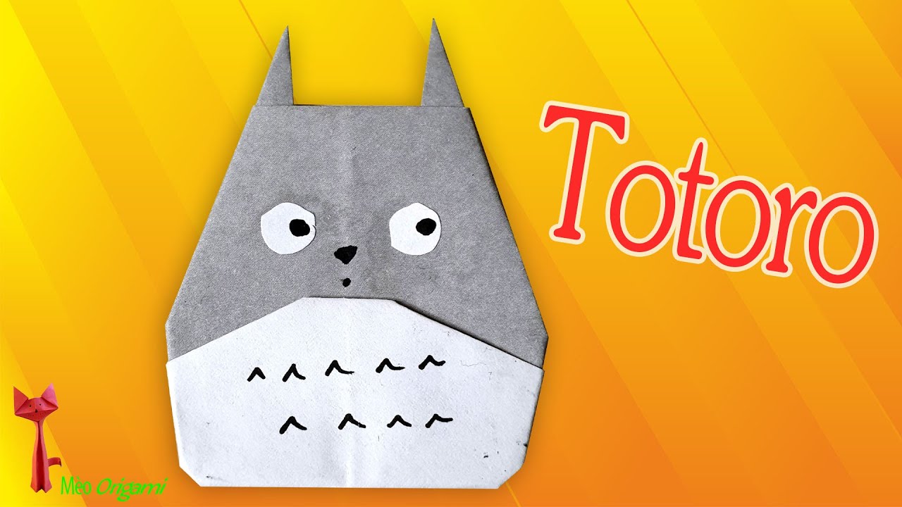 Gấp Nhân vật Totoro - Origami Totoro (Mèo Origami) - YouTube