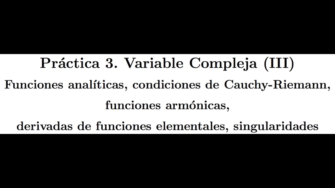 Práctica variable compleja con el CAS DERIVE 3 - YouTube