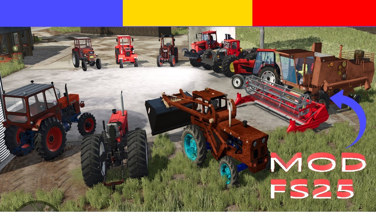 primele moduri romanesti Farming simulator 25 UTB/TAF/IFRON - YouTube