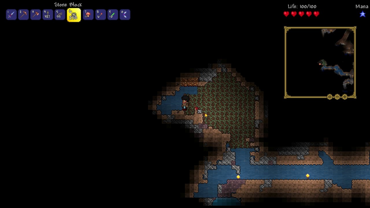 "Terraria Adventure" #2 - "Mining, platinum ore and more" - YouTube