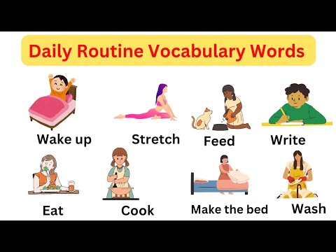 Daily Routine Vocabulary | Daily Routines In English - Vocabulary ...