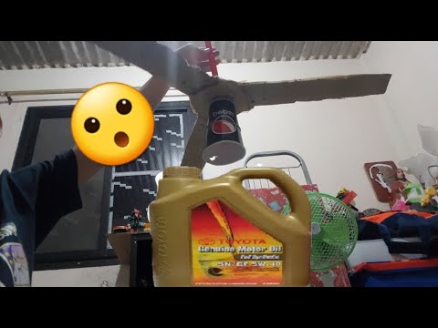 Ceiling fan falling down on Toyota Oil can - YouTube
