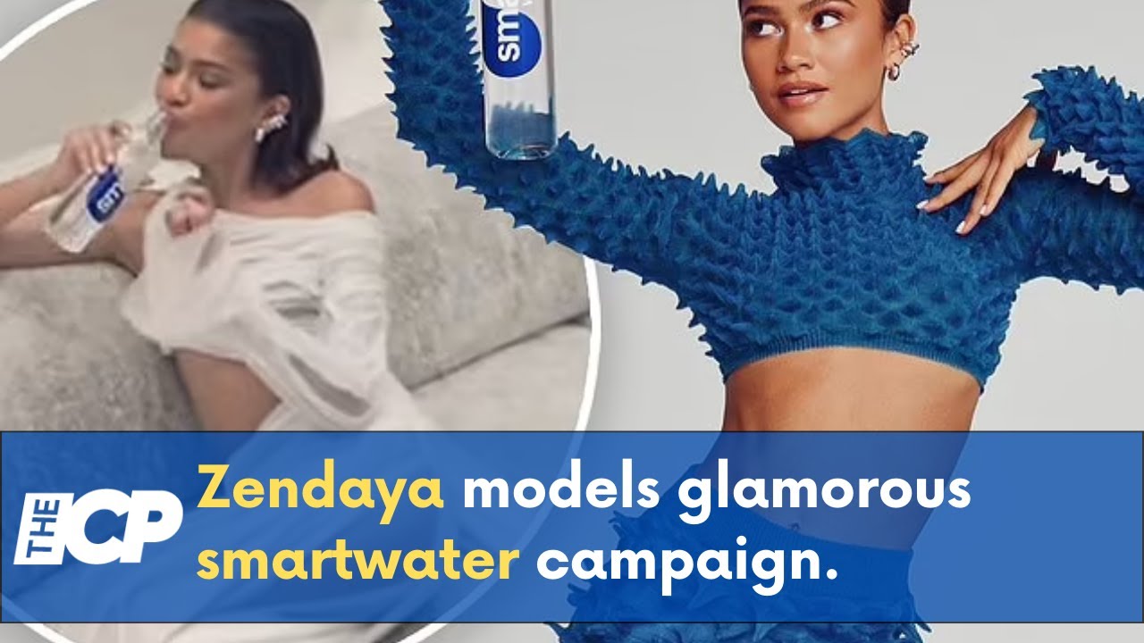 Zendaya models glamorous smartwater campaign - YouTube