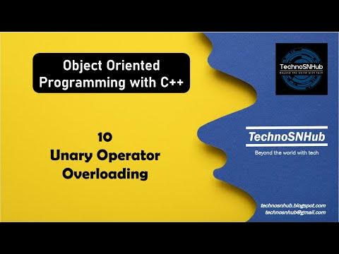Unary Operator Overloading - YouTube