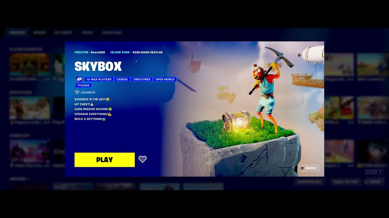 [TUTORIAL] FORTNITE: SKYBOX - ISLAND CODE - HOW TO ENTER? - YouTube
