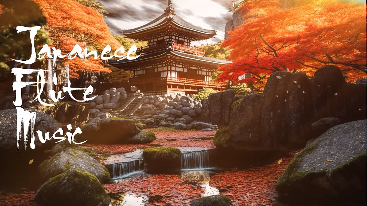 Find Inner Peace at the Temple by The Lake - Japanese Flute Music For ...