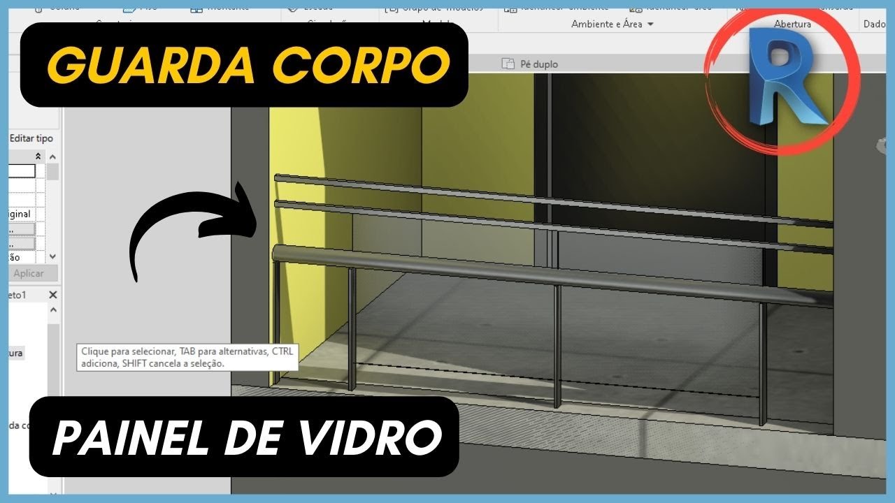 REVIT - COMO FAZER GUARDA CORPO NO REVIT RÁPIDO [2022] - YouTube