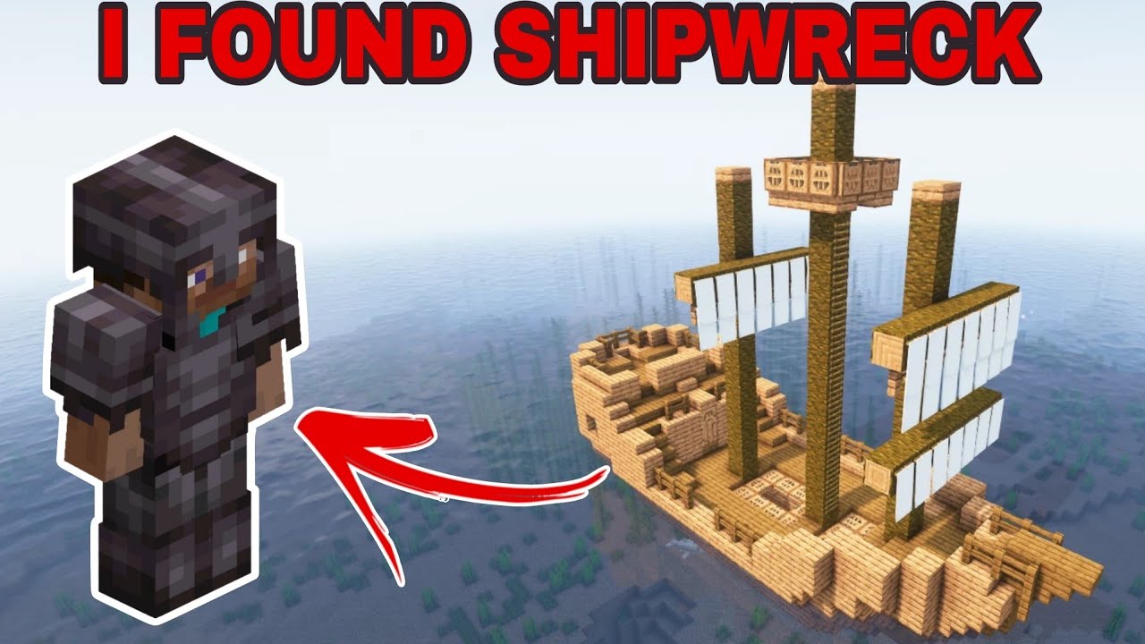 "I GOT NETHERITE ARMOUR FROM SHIPWRECK" - YouTube