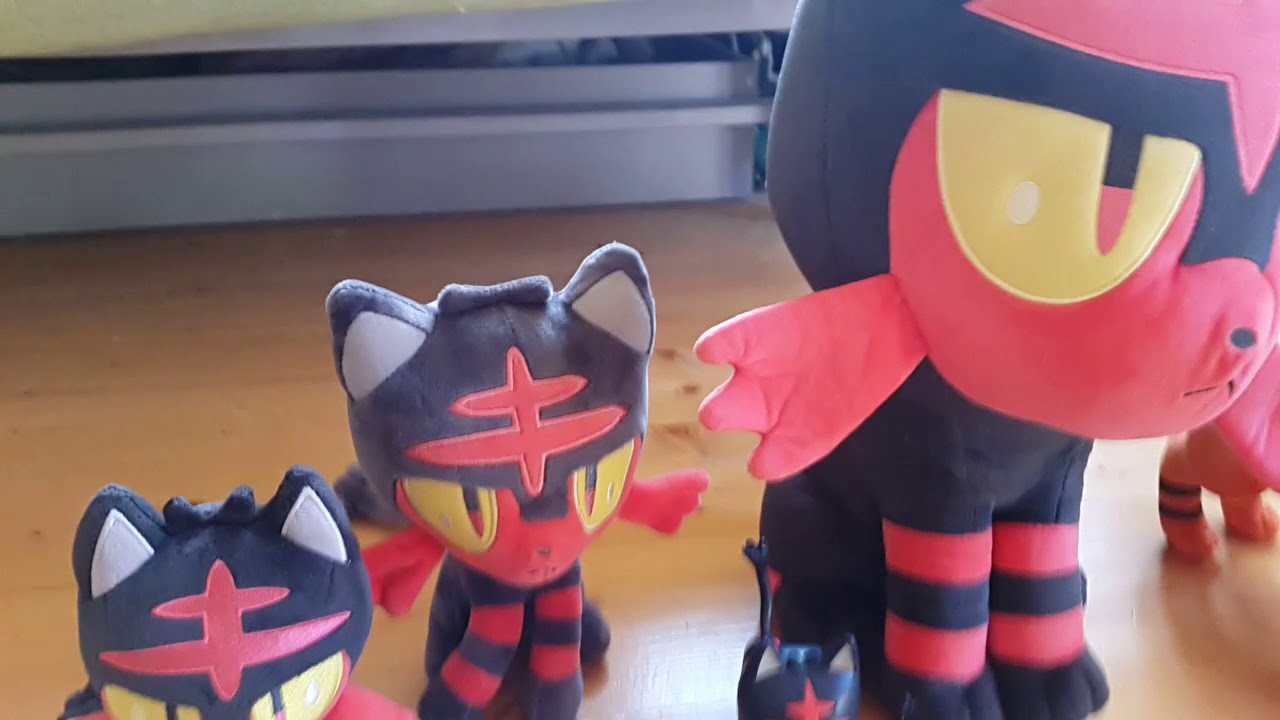 Litten torracat incineroar toy collection - YouTube