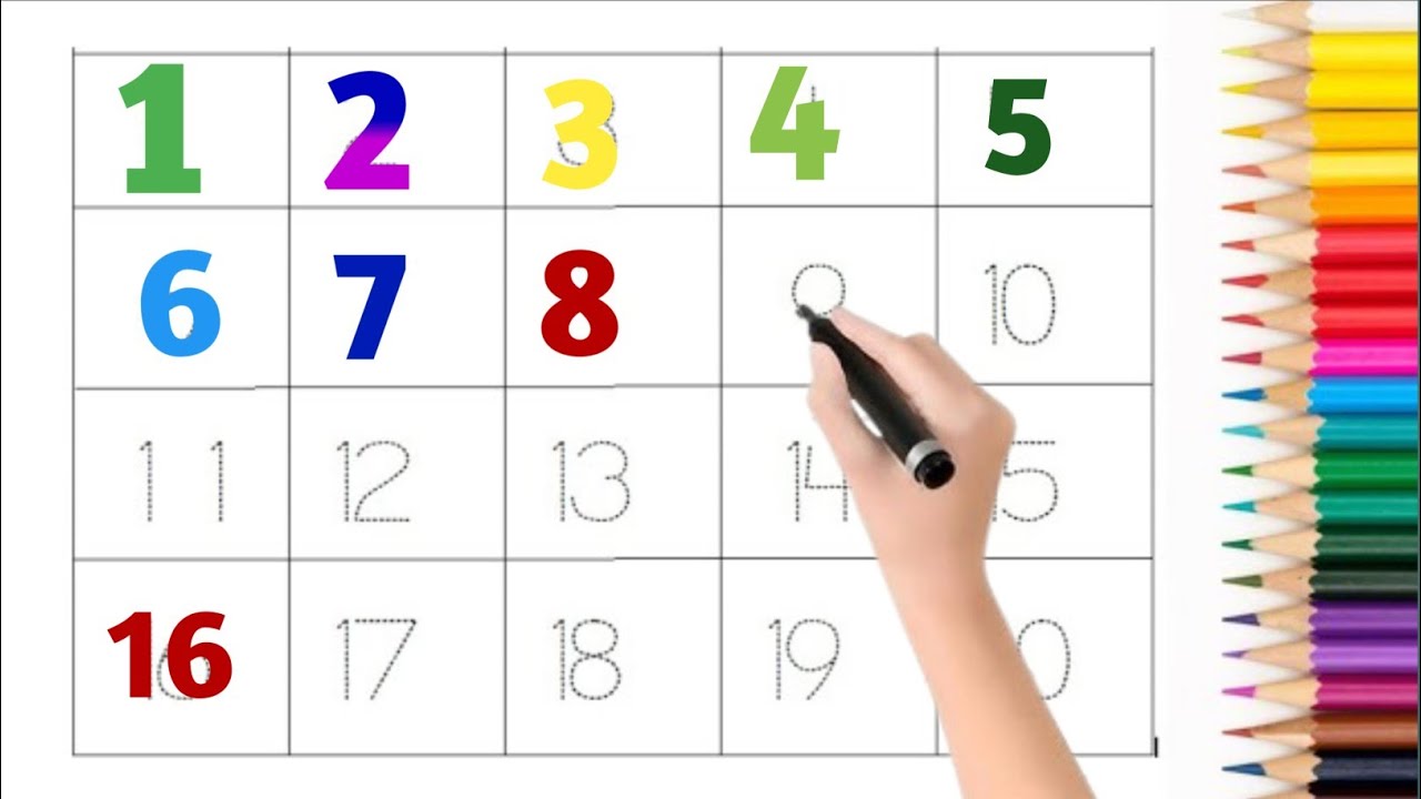 123 Numbers | 1234 Number Names | 1 To 20 Numbers Song | 12345 learning ...