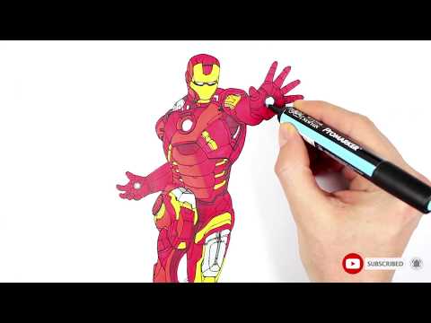 Avengers Iron Man Drawing and coloring | Yenilmezler Demir Adam Çizimi ve Boyama