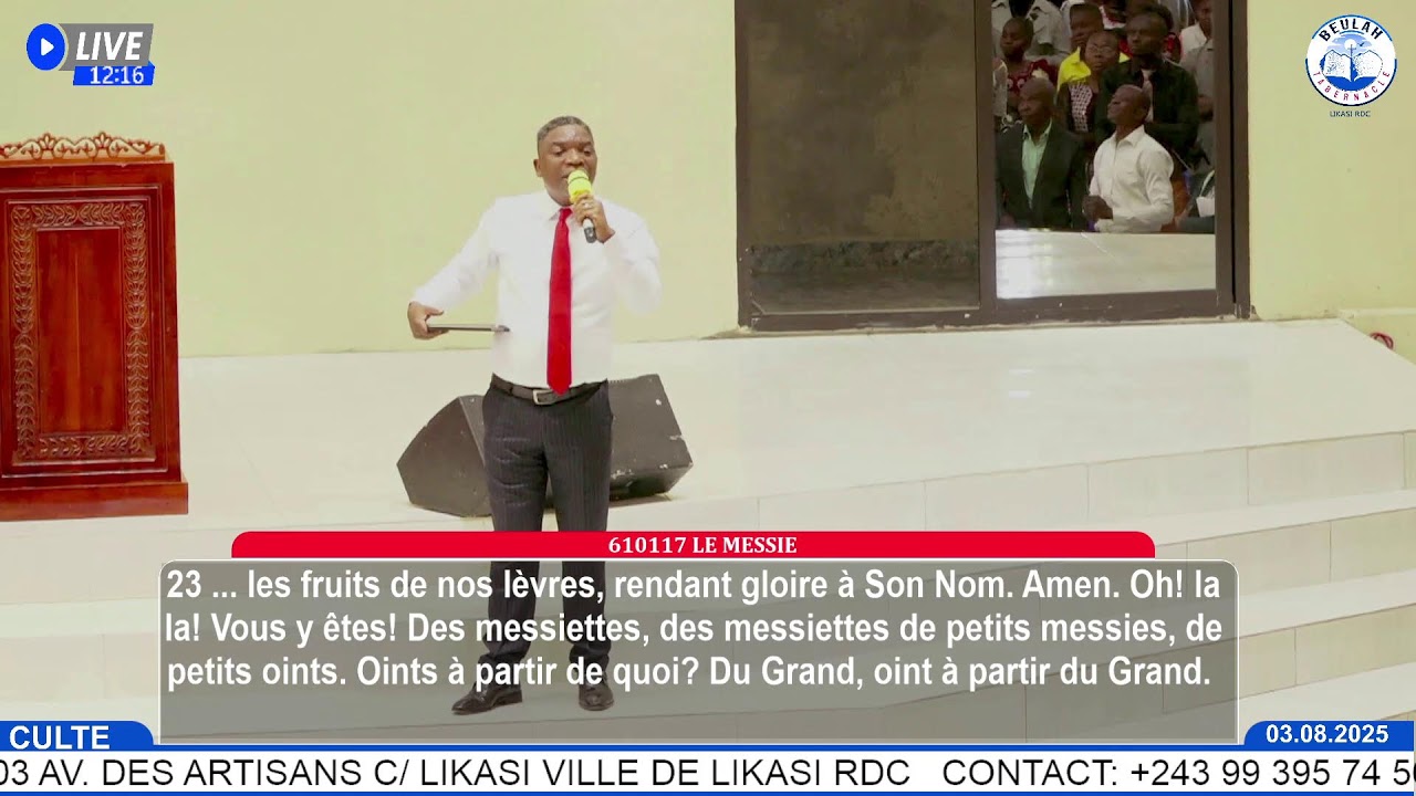 CULTE DU DIMACHE 03-08-2025 - YouTube