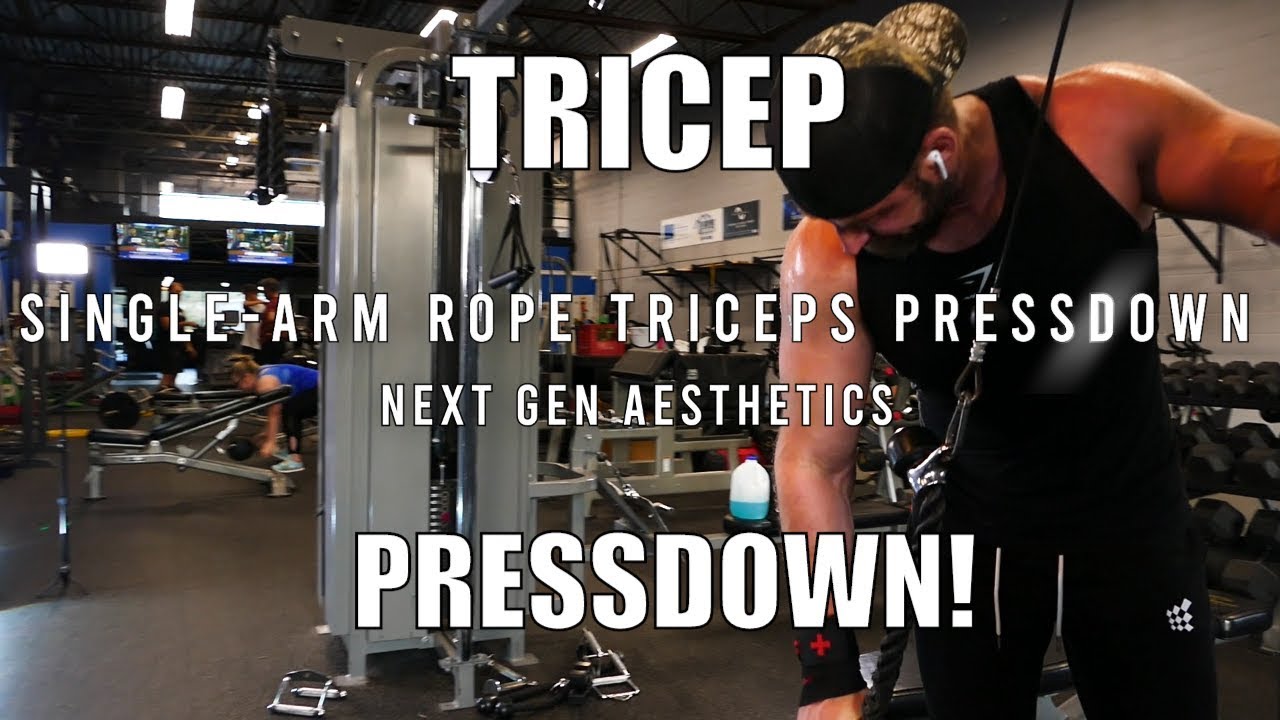 Single Arm Rope Tricep Pressdown Tips - YouTube