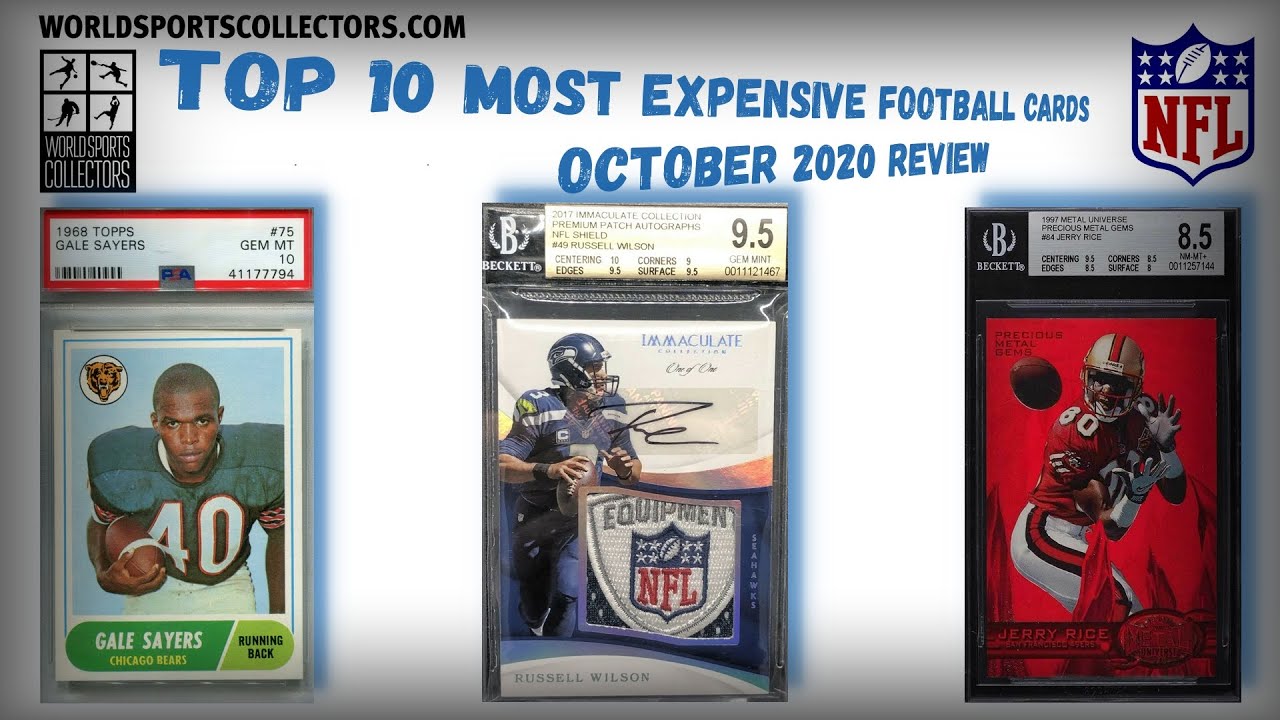 Top 10 Most Expensive Football Cards October 2020 Review (Rice! Sanders ...