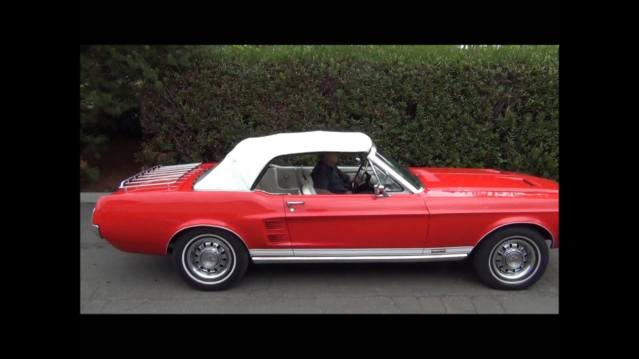 1967 Red Mustang Convertible - YouTube