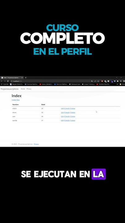 Aprende a Programar con asp.net core y visual studio - YouTube