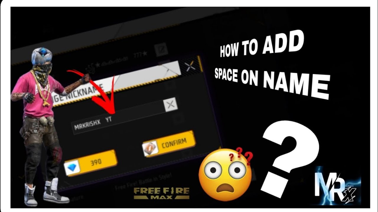 How To Add Space When You Typing Your Name In Freefire YouTube How To Add Space When You Typing Your Name In Freefire YouTube