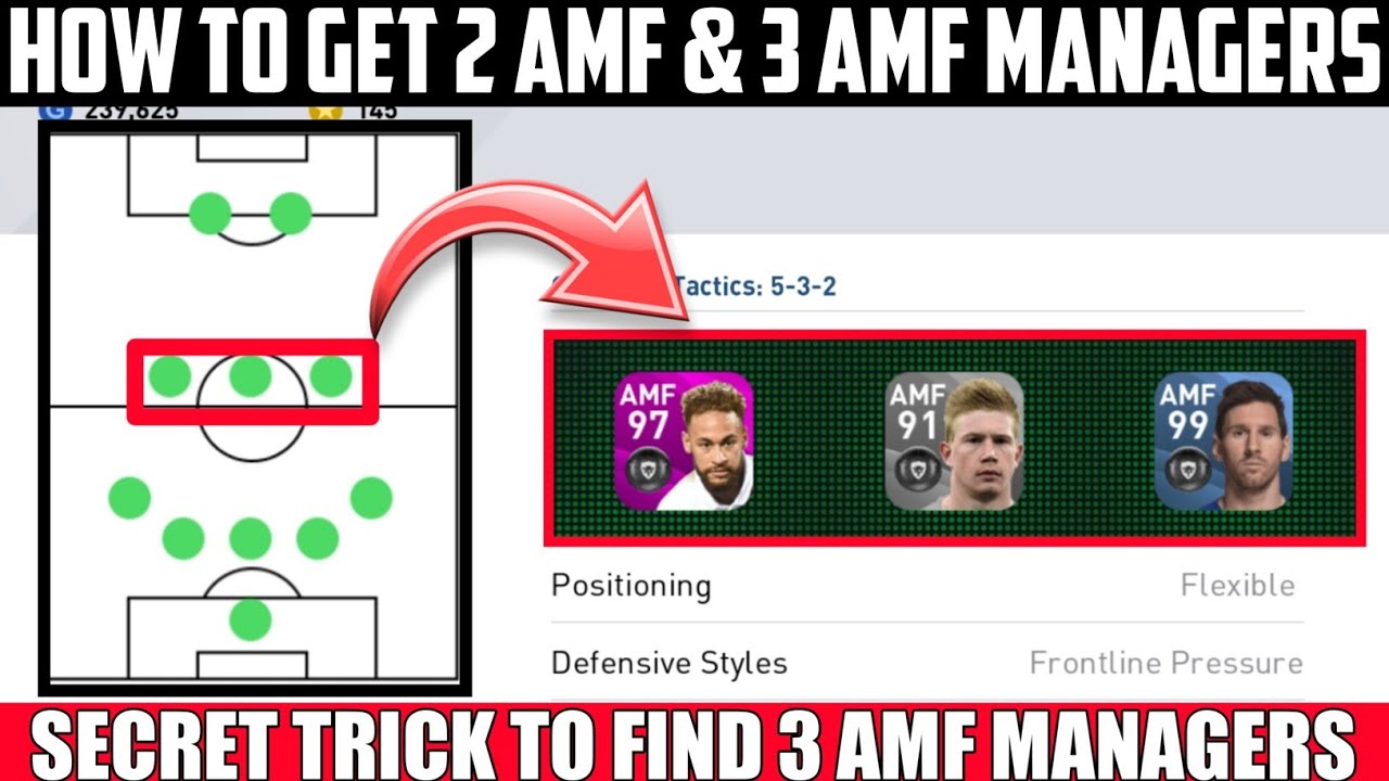 HOW TO FIND 2 AMF & 3 AMF MANAGER IN PES 2021 | WITH PROOF | PES 2021 ...