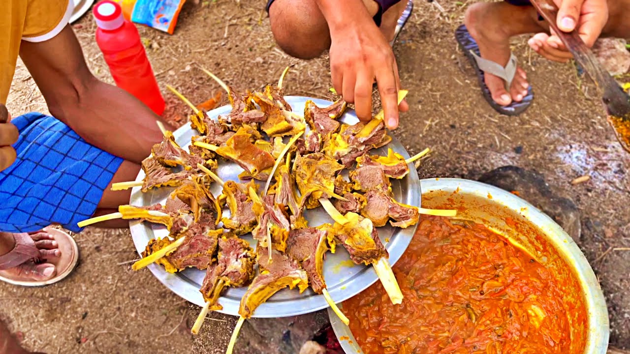 Rangers Cooking Mutton Ribs - YouTube