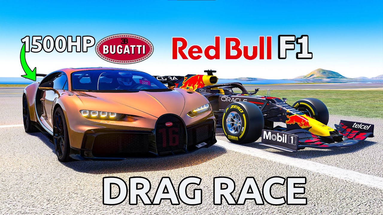 Unbelievable Drag Race Bugatti Chiron Super Sport vs. Red bull F1 Car ...