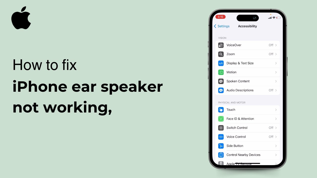 iPhone ear speaker not working, here is the fix ( iOS ) 2024 - YouTube