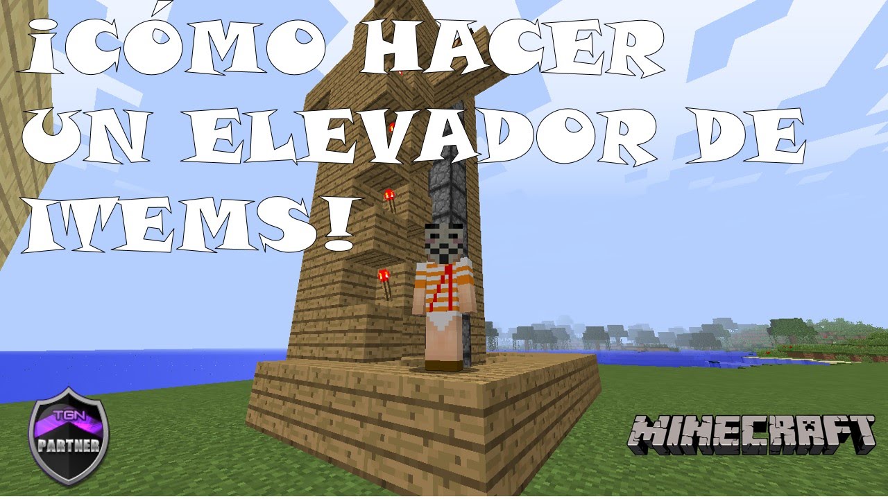 MINECRAFT - ¡CÓMO HACER UN ELEVADOR DE ITEMS! - Tutorial - YouTube
