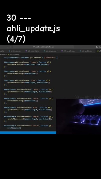 30 --- ahli_update.js(4/7) #coding #css #html #javascript #php #webdevelopment #asmr #keyboard ...