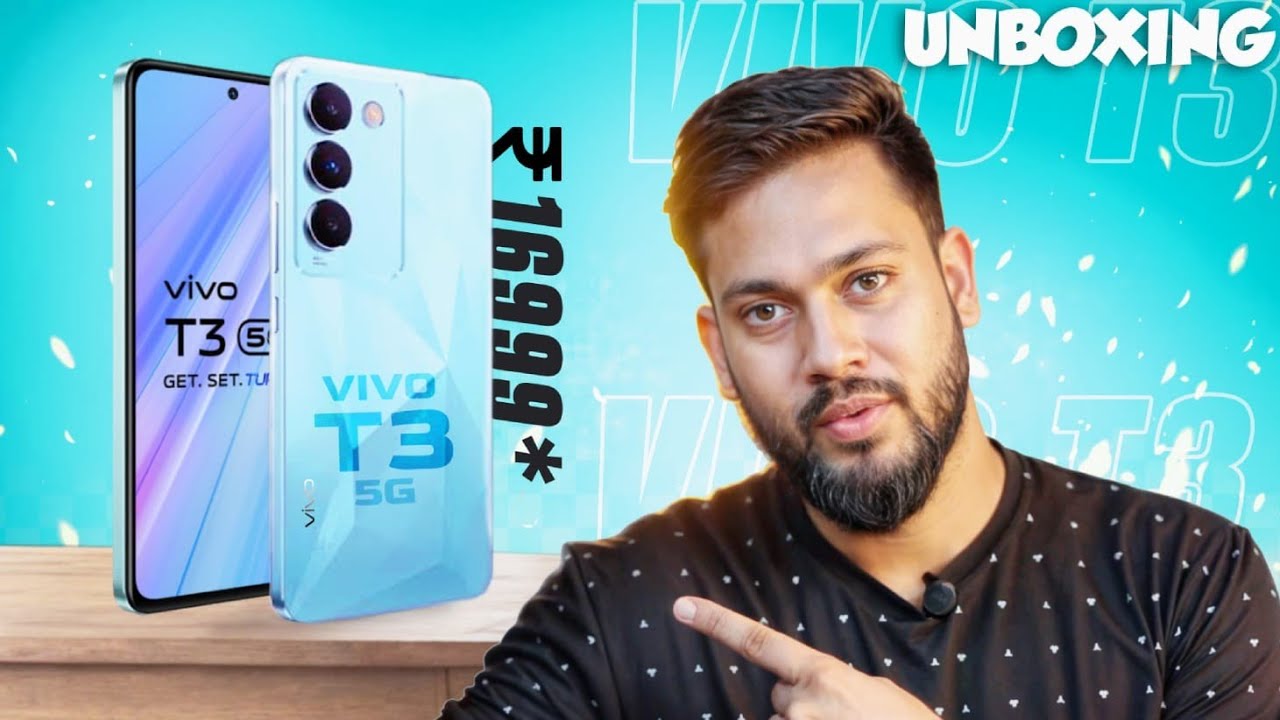 VIVO T3 5G Unboxing and First Look ⚡@₹17,000 Flipkart 1st Sale Unit ...