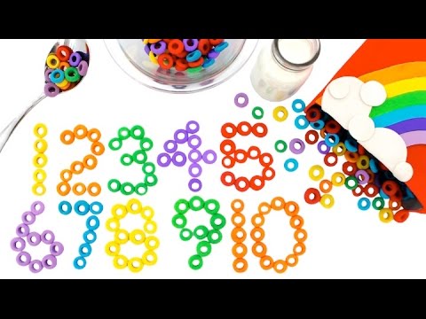 Counting 1 to 10 with Play Doh Froot Loops - YouTube