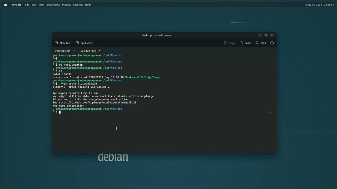 ¿Cómo solucionar "debian AppImages require FUSE to run"? - YouTube