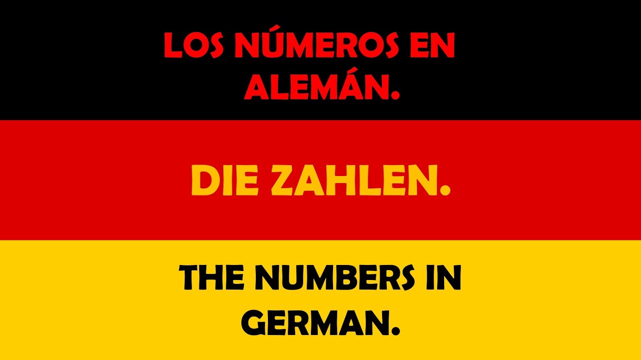LOS NÚMEROS EN ALEMÁN - YouTube