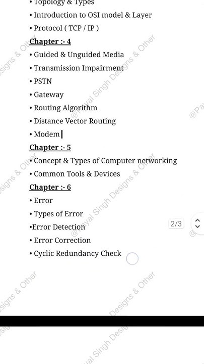 Jharkhand Polytechnic 4th Semester Chapter Wise Important Topics DCCN | CSE & ECE | # ...