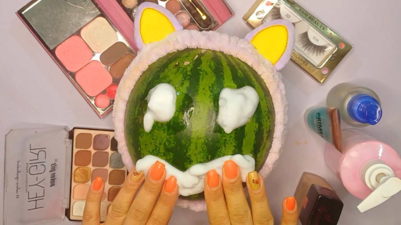 watermelon Makeup for Christmas 🌲 ASMR Experience and Amazing Makeup 🌲♥ ...