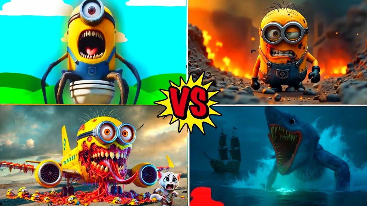 MINIONS BABY 🆚 MINIONS EXE 🆚 PINKI INFECTED SKY 🆚 HUGGY WUGGY UFO 🎶 ...