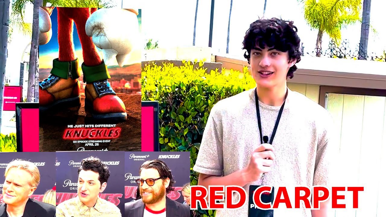 Daniel S. interviews Ben Schwartz, Adam Pally and Cary Elwes at the Knuckles red carpet, part 1 ...