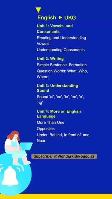 Little Star Olympiad English Syllabus for UKG / Senior KG / KG2 # ...