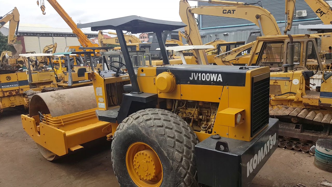 Roller KOMATSU JV100WA For Sale in Cambodia Look Around review - YouTube
