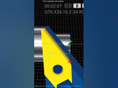cnc turning machine G76 threading cycle program - YouTube