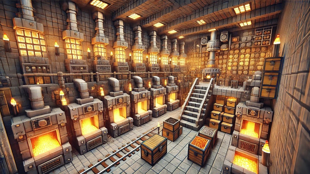 Minecraft - Smelting Room Build - YouTube
