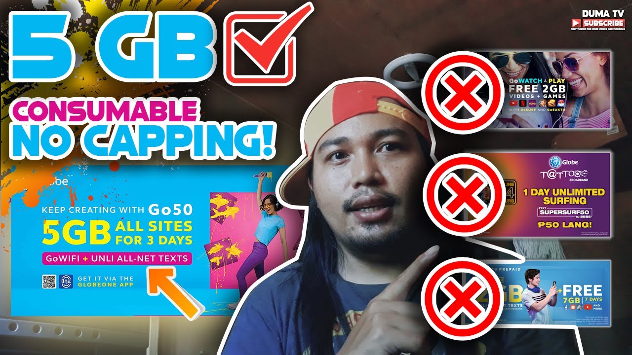 GO50 5GB FINALLY NO CAPPING NA SI GLOBE | NEW PROMO SULIT - YouTube