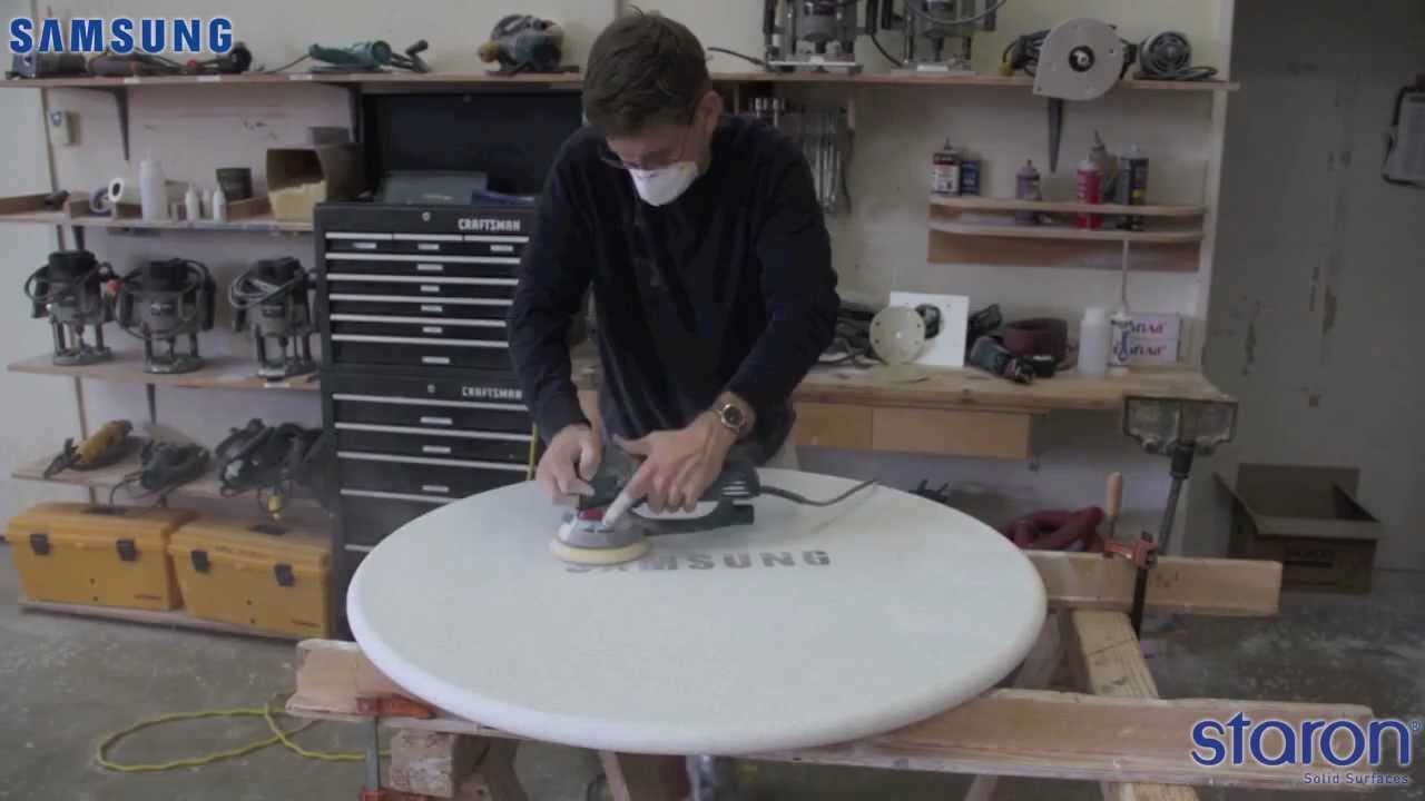 [Samsung Staron] Round Table Fabrication - YouTube