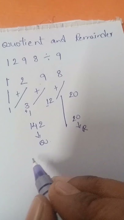 Finding quotient & remainder #maths - YouTube
