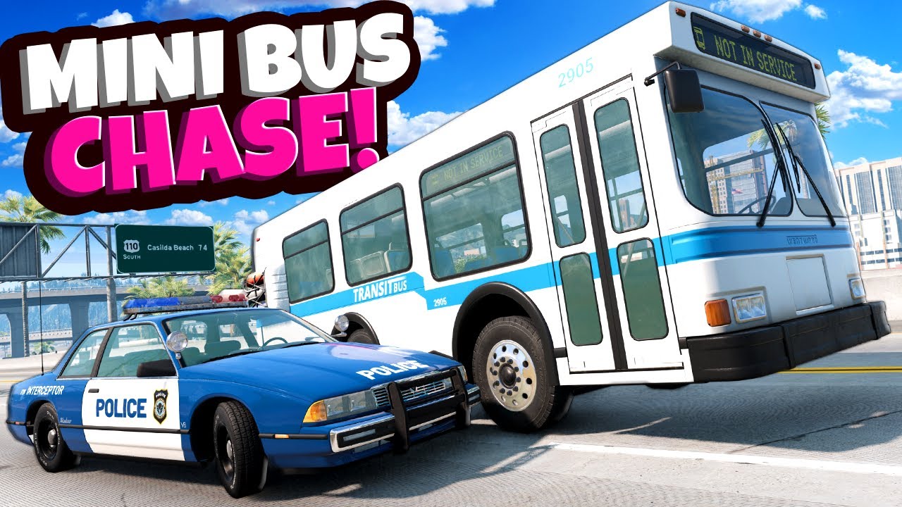 MINI BUS Makes For PERFECT Police Chases in BeamNG Drive Mods! - YouTube