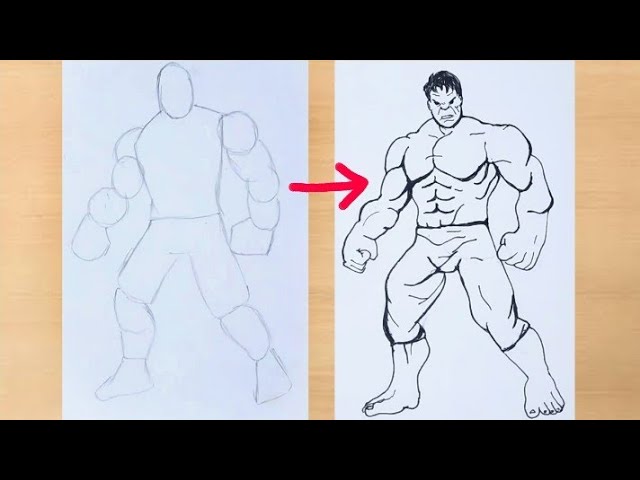 How To Draw Hulk From Avengers