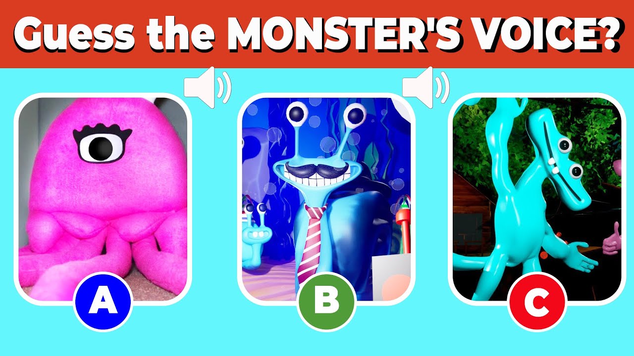 Guess the MONSTER'S VOICE ( GARTEN OF BANBAN 4 )| STINGERINA FLEENA ...