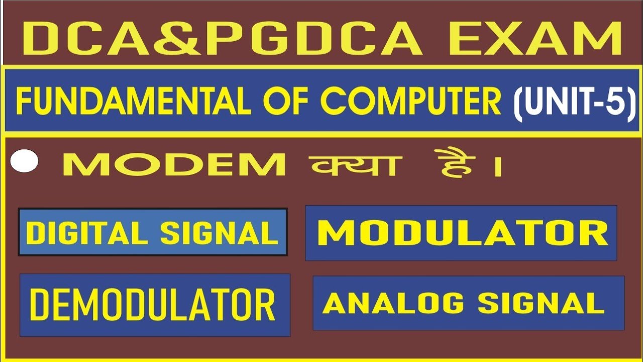 WHAT IS MODEM || MODULATOR AND DEMODULATOR || FUNDAMENTAL OF COMPUTER ...