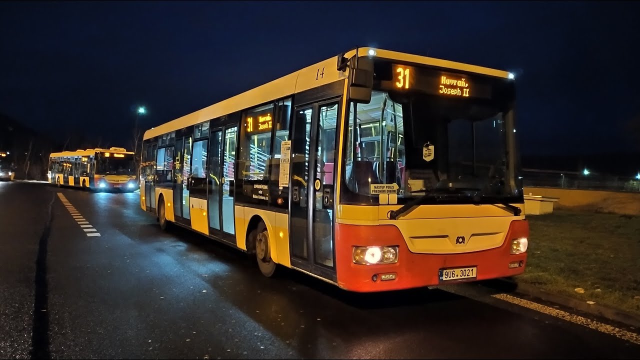 Poslední ranní spoj z Mostu do průmyslové zony Joseph - YouTube